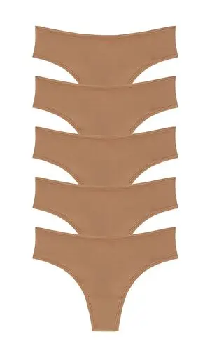 SKIMS Fits Everybody Thong 5 Pack - Sienna