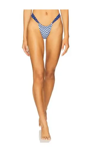 Frankies Bikinis Beckett Bikini Bottom - Starry Gingham Print