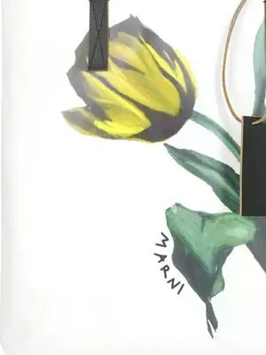 Marni Tulip-print Tote Bag