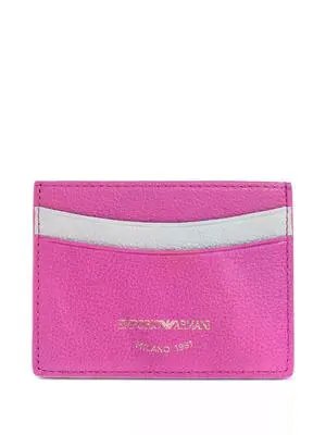 Emporio Armani Leather Colour-block Cardholder - Pink