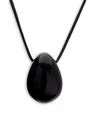 SOPHIE BUHAI Silver Everyday Egg Onyx Necklace - Black