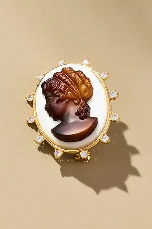 Anthropologie Glitz Portrait Brooch