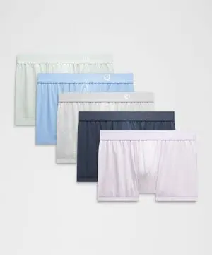 Lululemon Always In Motion Boxer Brief 3 - Club Blue/pelican/sinatra Blue/heathered Sheer Violet/heathered Silver Drop