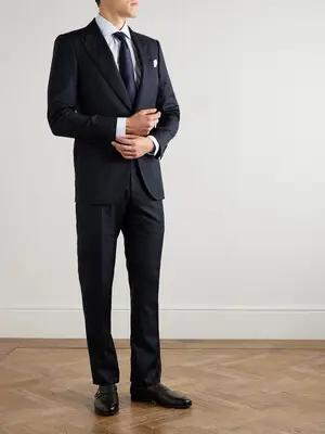 TOM FORD Slim-fit Pinstriped Wool-twill Trousers