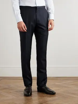 TOM FORD Slim-fit Pinstriped Wool-twill Trousers