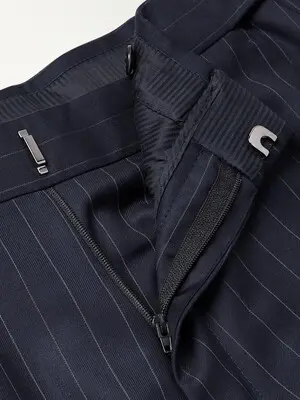 TOM FORD Slim-fit Pinstriped Wool-twill Trousers