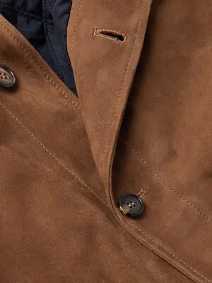 SLOWEAR Suede Bomber Jacket
