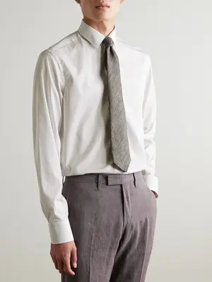 Canali Pinstriped Cotton Shirt
