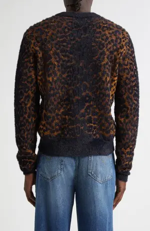 Versace Leopard Jacquard Cardigan