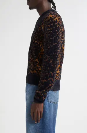 Versace Leopard Jacquard Cardigan
