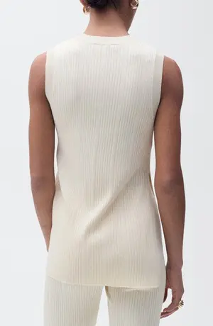 Mango Sleeveless Knit Tunic With Side Slits