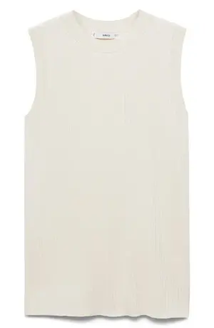 Mango Sleeveless Knit Tunic With Side Slits