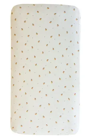 SARANONI Minky Fitted Crib Sheet - Apple