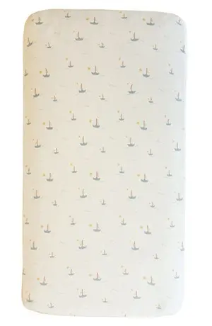 SARANONI Minky Fitted Crib Sheet - Boat