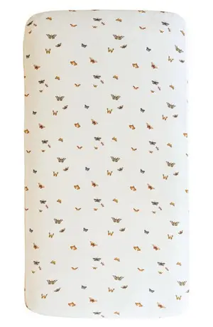 SARANONI Minky Fitted Crib Sheet - Butterfly