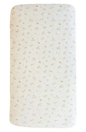 SARANONI Minky Fitted Crib Sheet Mushroom