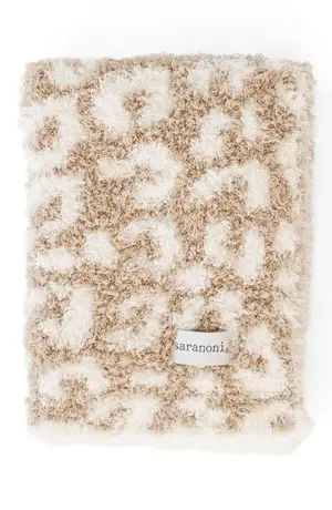 SARANONI Bamboni Mini Blanket - Tan Leopard