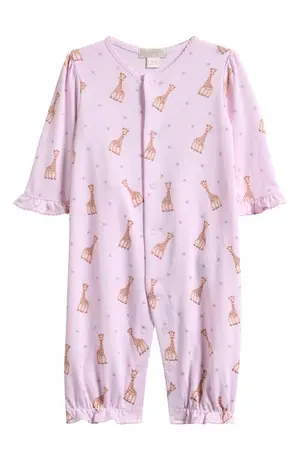 KISSY KISSY Sophie La Girafe Pima Cotton Romper - Pink