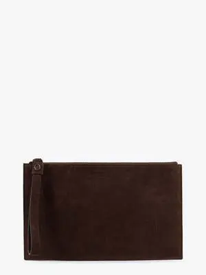 ORTIGNI Leather Clutch - Brown