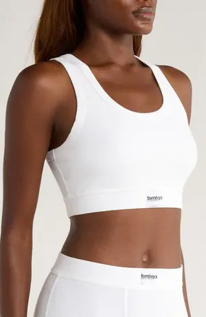 TOMBOYX Essentials Rib Sports Bra - Bright White