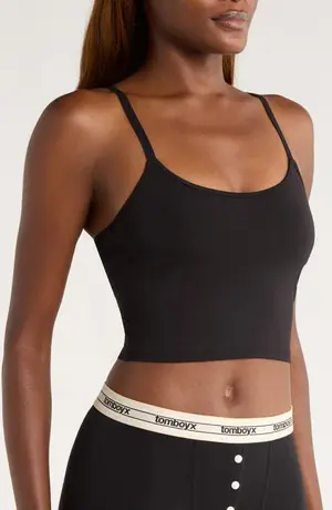 TOMBOYX Longline Bra Top - Modal Black