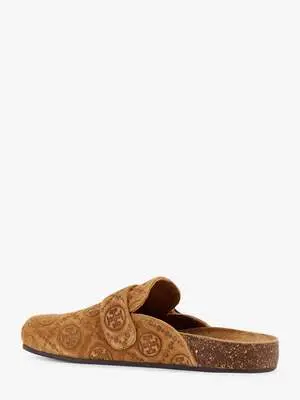 Tory Burch T Monogram Mellow Jacquard Suede Mules