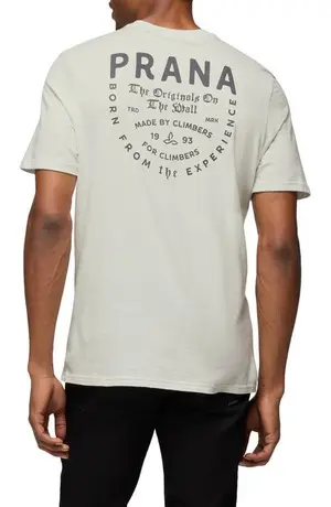 Prana Past & Present Organic Cotton Graphic T-shirt - Soft White