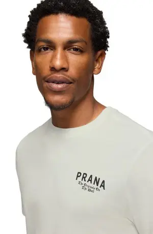 Prana Past & Present Organic Cotton Graphic T-shirt - Soft White