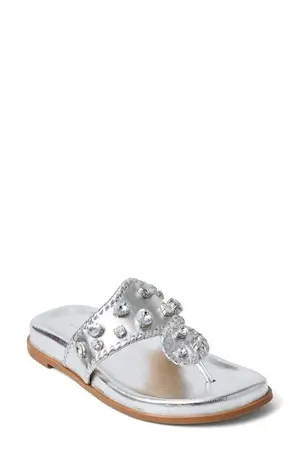 Jack Rogers Jacks Jewel Sport Flip Flop - Silver