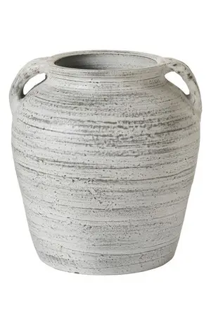 RENWIL Clay Decorative Vase - White
