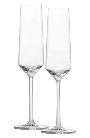 ZWIESEL GLAS Set Of 2 Pure Champagne Flutes - Clear