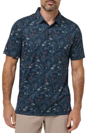 Travis Mathew Relationship Status Floral Polo - Titan