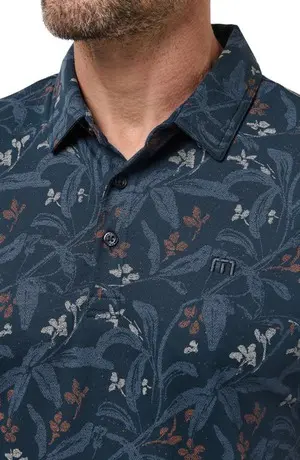 Travis Mathew Relationship Status Floral Polo - Titan