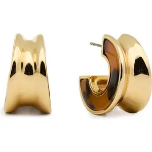 Kate Spade New York Huggie Hoop Earrings - Tortoise