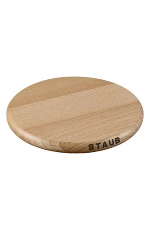 STAUB 6-inch Magnetic Wooden Trivet - Brown