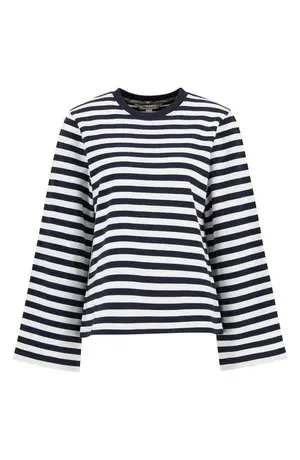 Barbour Robyn Stripe Flare Sleeve Sweatshirt