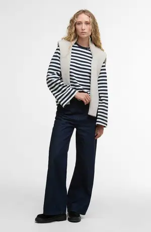 Barbour Robyn Stripe Flare Sleeve Sweatshirt