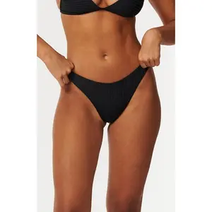 Rip Curl Premium Surf High Leg Rib Bikini Bottoms - Black