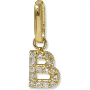 Anzie Love Letter Pavé Diamond Charm - Clear - B