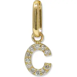 Anzie Love Letter Pavé Diamond Charm - Clear - C