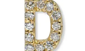 Anzie Love Letter Pavé Diamond Charm - Clear - D