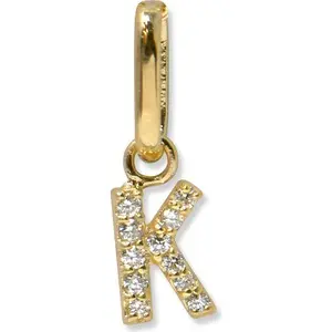 Anzie Love Letter Pavé Diamond Charm - Clear - K