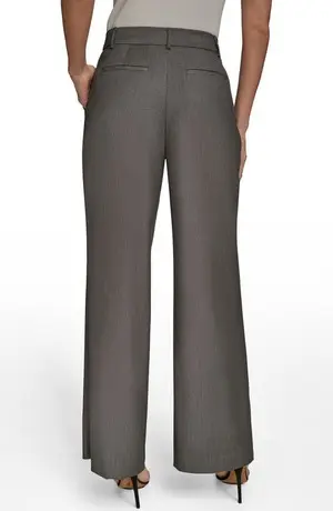 Donna Karan New York Flat Front Pinstripe Wide-leg Pants