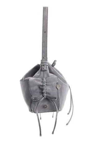 Acne Studios Multipocket Suede Bucket Bag - Cold Grey