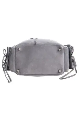 Acne Studios Multipocket Suede Bucket Bag - Cold Grey