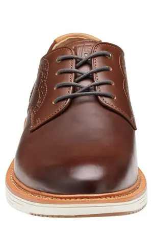 Johnston & Murphy Upton 175th Plain Toe Derby - Tan Oiled American Full Grain