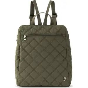 SAKROOTS Arlo Quilted Backpack - Olive Diamond Quilted