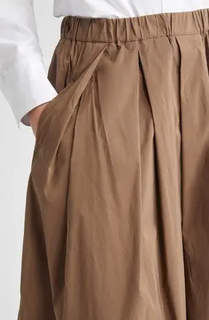 Max Mara Aloe Pleated Maxi Skirt - Brown