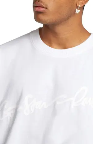 G-star Raw Flocked G-script Loose Fit Organic Cotton T-shirt