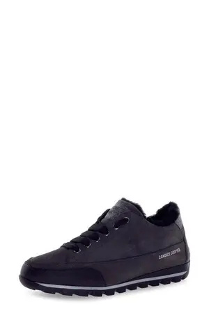 CANDICE COOPER Runlo Genuine Shearling Lined Waterproof Sneakers - Black Anthracite